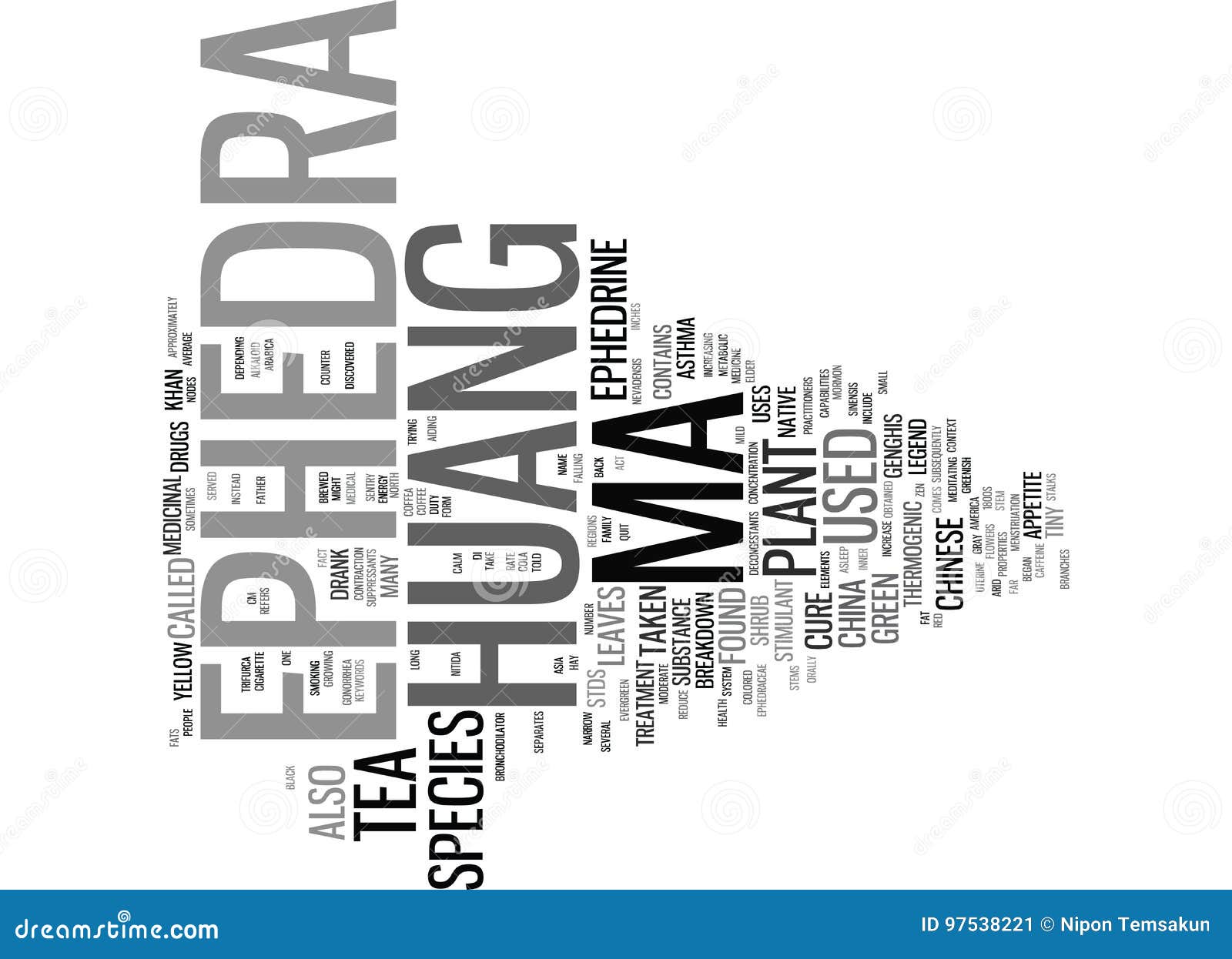 Ephedra Ma Huang Word Cloud Concept Vector Illustratie - Illustration ...