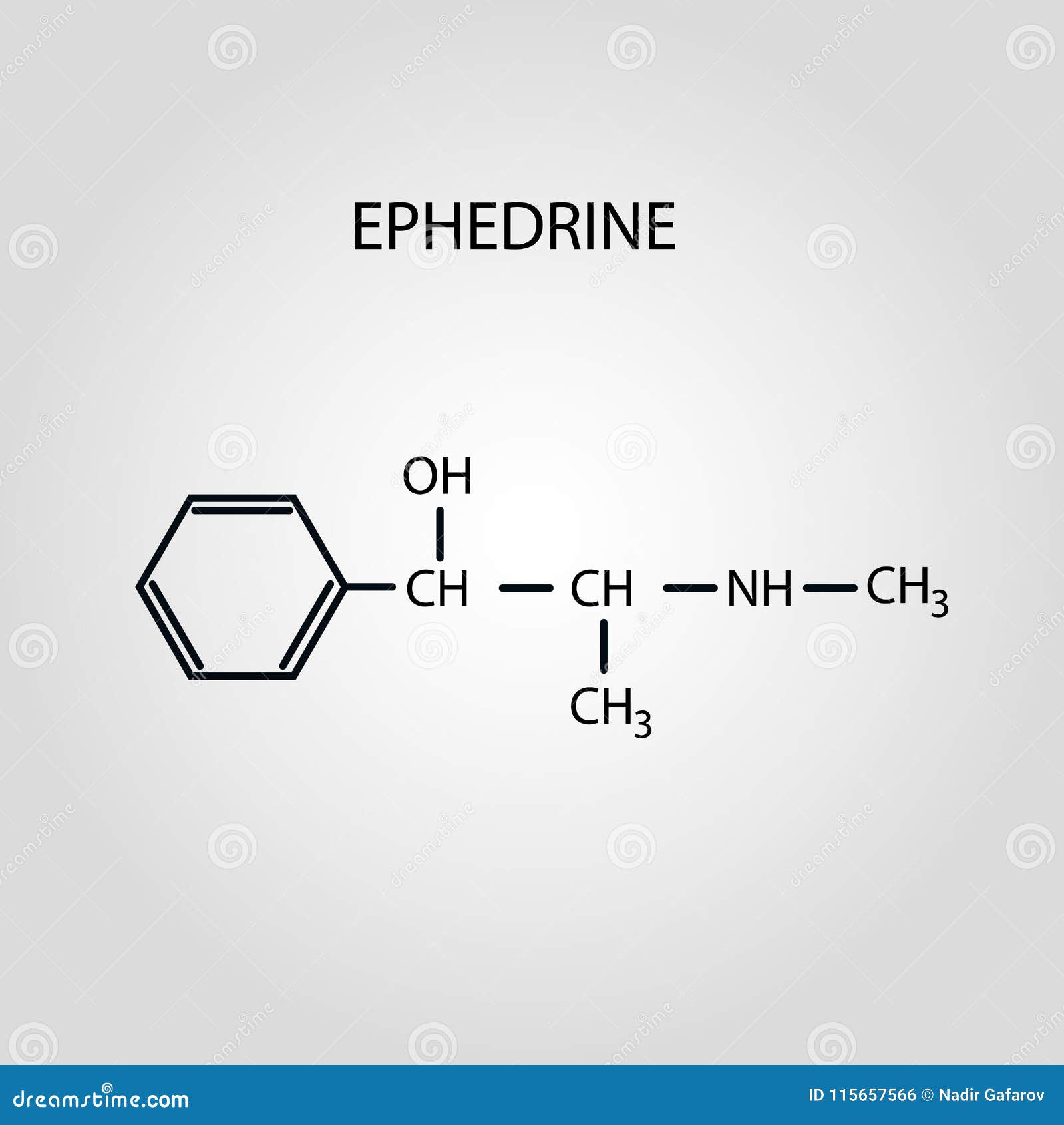 Ephedrine Atomic Stucture Stock Photo | CartoonDealer.com #115657566