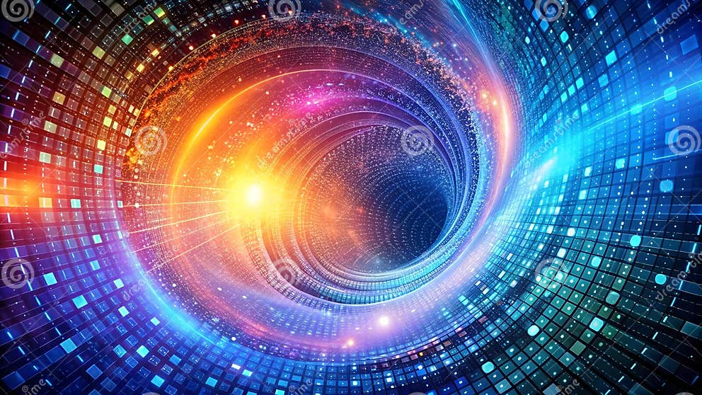 Ephemeral Code: a Symphony of Binary Data Generative AI Stock Image - Image of glowing, abstract ...