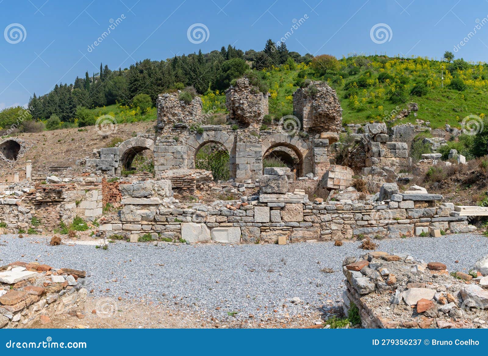 Ephesus - Baths of Varius editorial photography. Image of city - 279356237