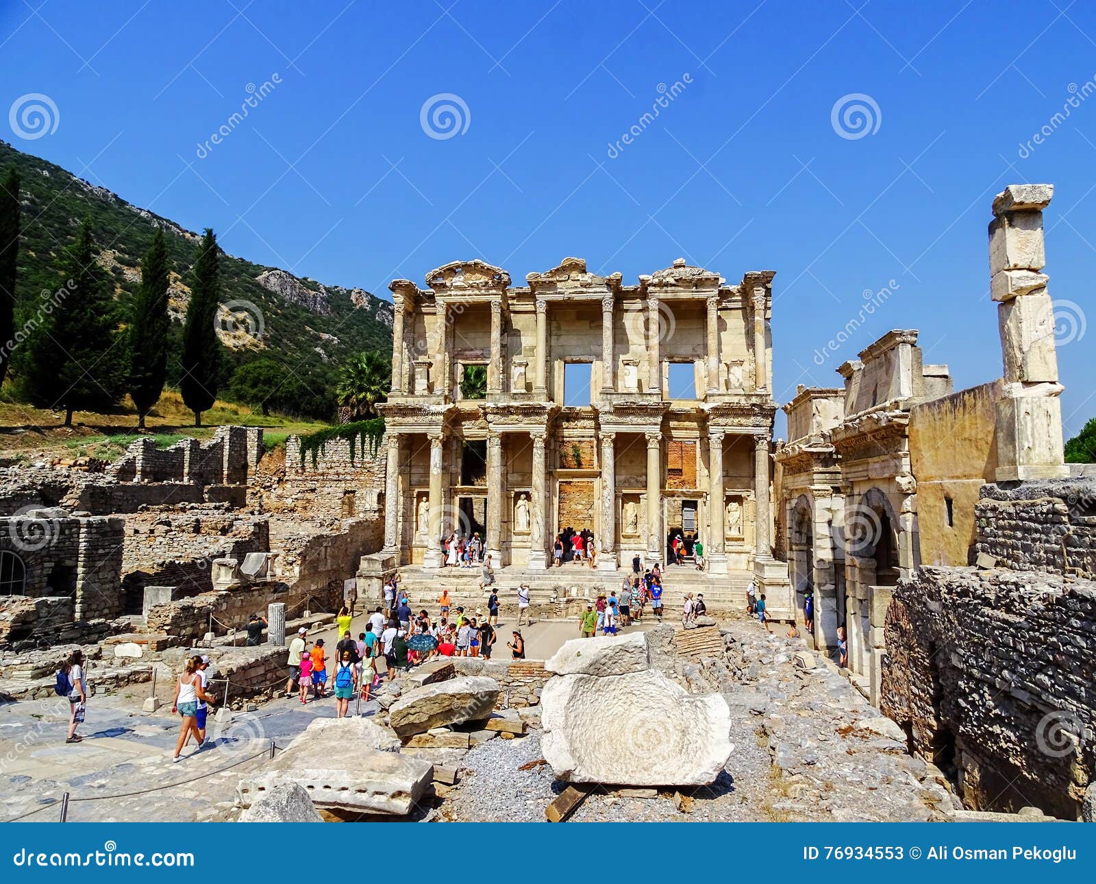 Ephesus Celsus Library Turkey Editorial Stock Photo - Image of ...