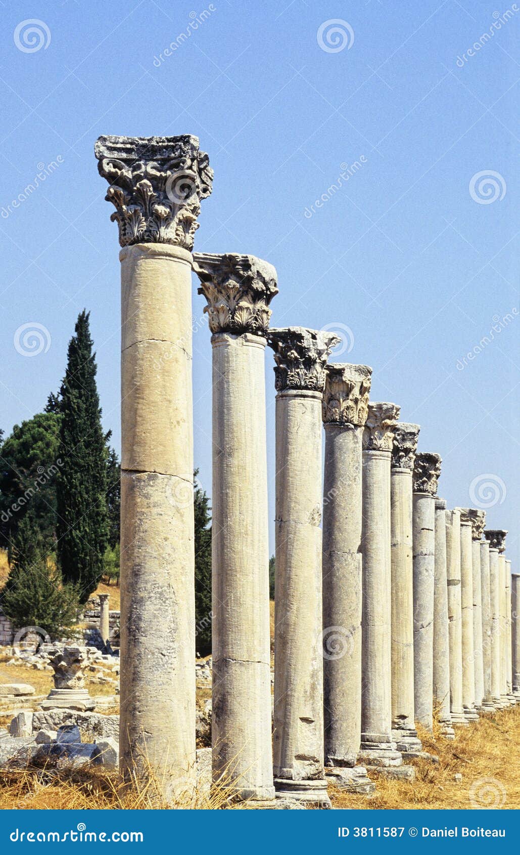 Ephesus colonnade stock image. Image of library, marble - 3811587
