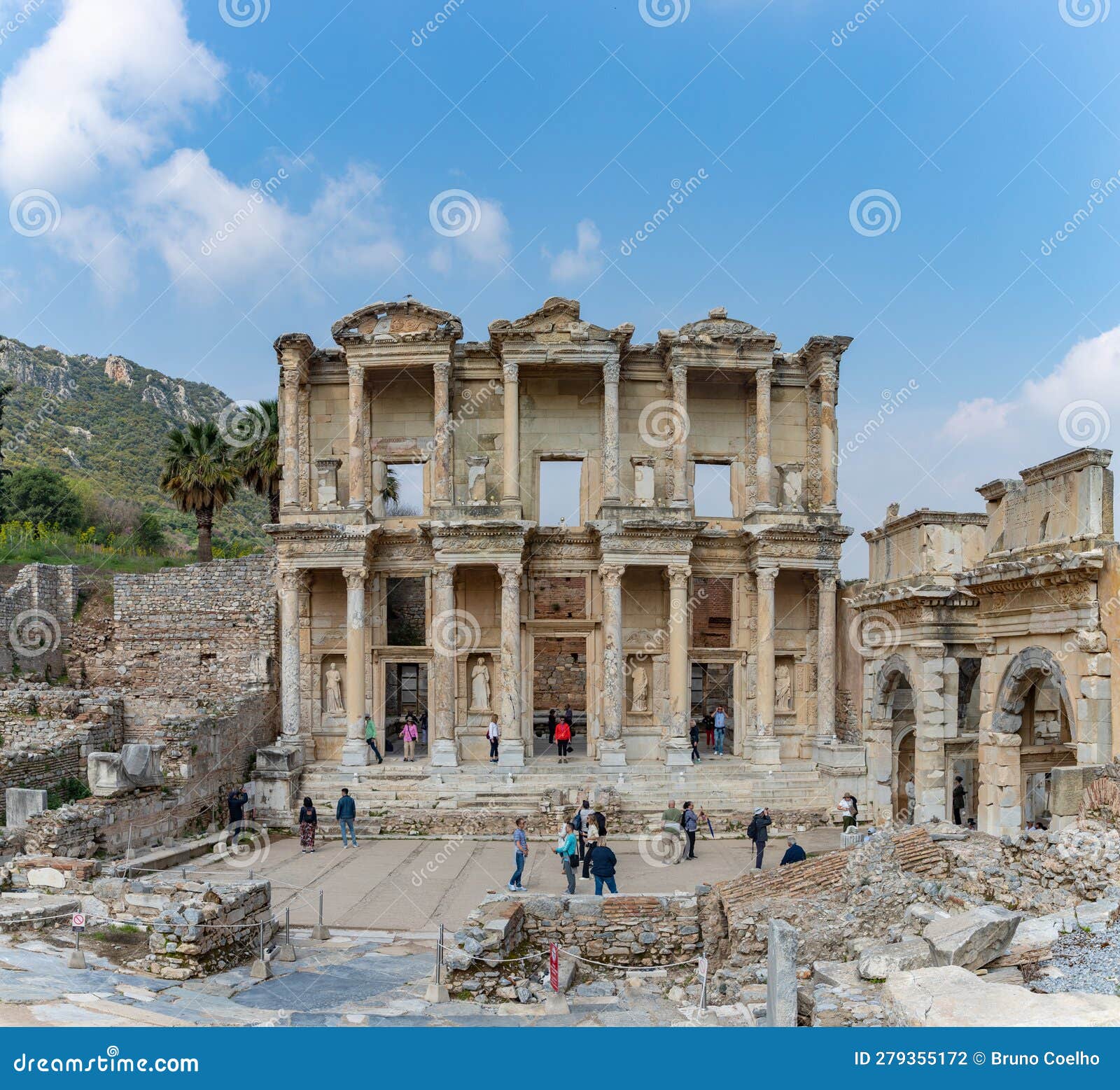 Ephesus - Library of Celsus Editorial Photography - Image of celsus ...
