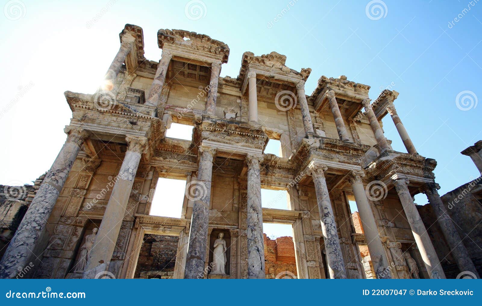 Ephesus library in Turkey stock image. Image of library - 22007047