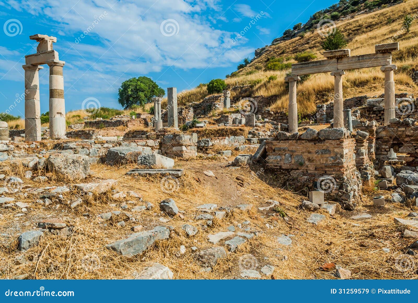 Ephesus ruins Turkey stock image. Image of roman, landscape - 31259579
