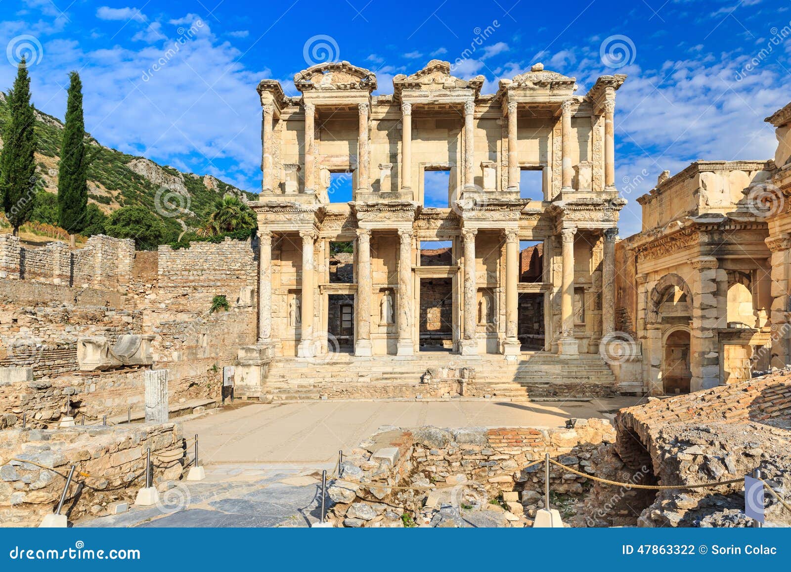 Ephesus, Turkey stock photo. Image of marble, antique - 47863322