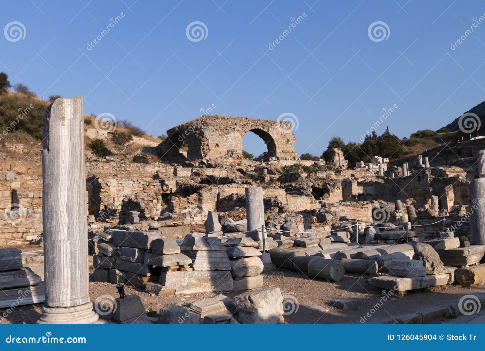 Ephesus, Turkey. Mythology, Arch Stock Photo - Image of frieze, celsius ...