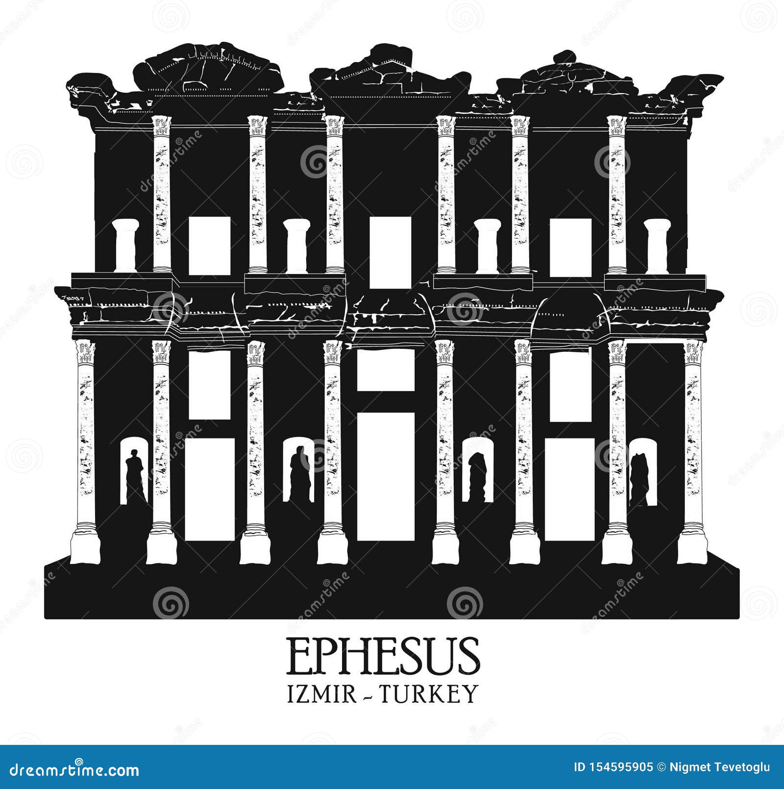 Turkey, Izmir, Selcuk. Library of Celsus in the Ancient City of Ephesus ...