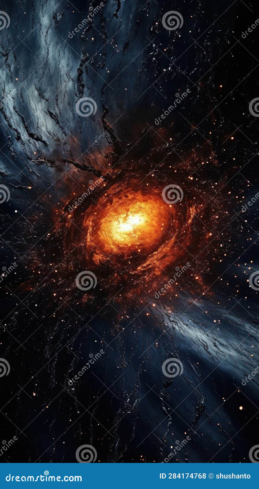 Epic Astronomical Absolution Blackhole Cluster Stock Illustration ...