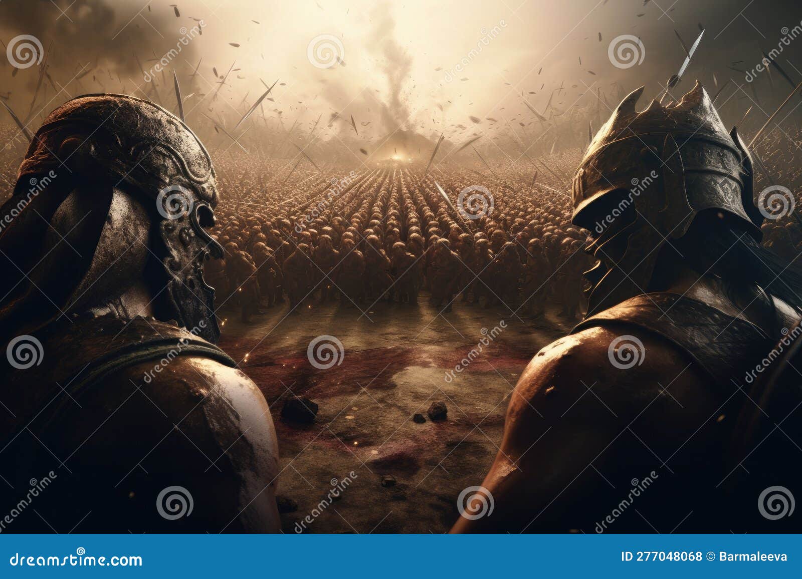 Epic Battle between Two Powerful Characters. a Fight between Two ...