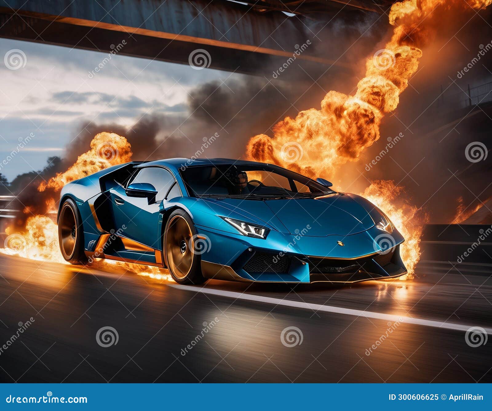 Epic Car Chase with Explosions Stock Image - Image of attack, metal ...