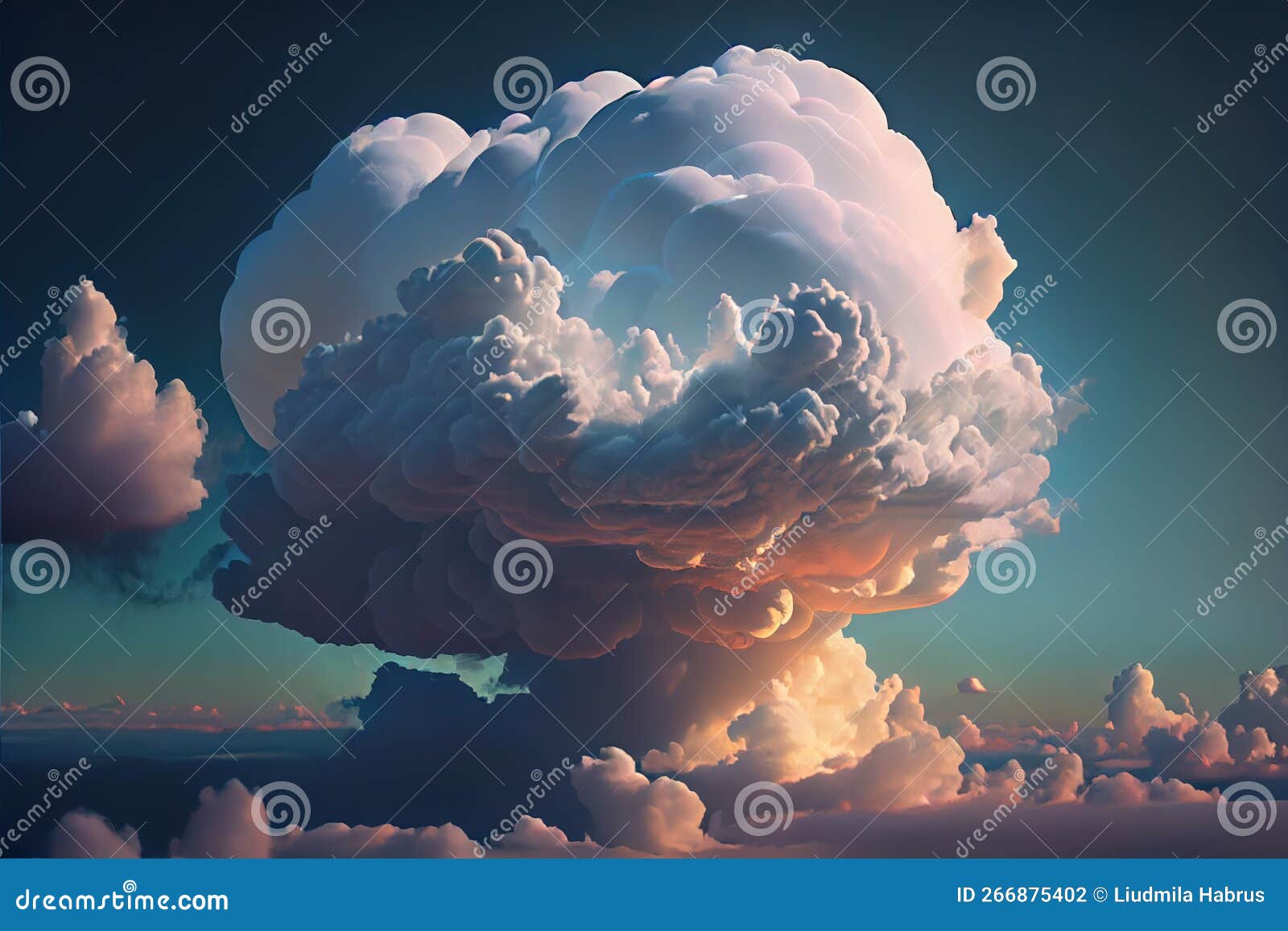 Epic Clouds 3d. Generative AI Stock Illustration - Illustration of ...