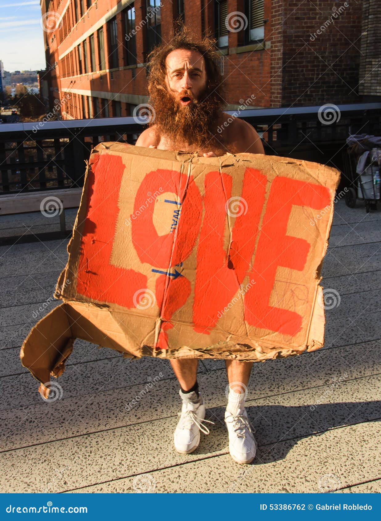 Epic Crazy Bearded Guy editorial photography. Image of carnival - 53386762