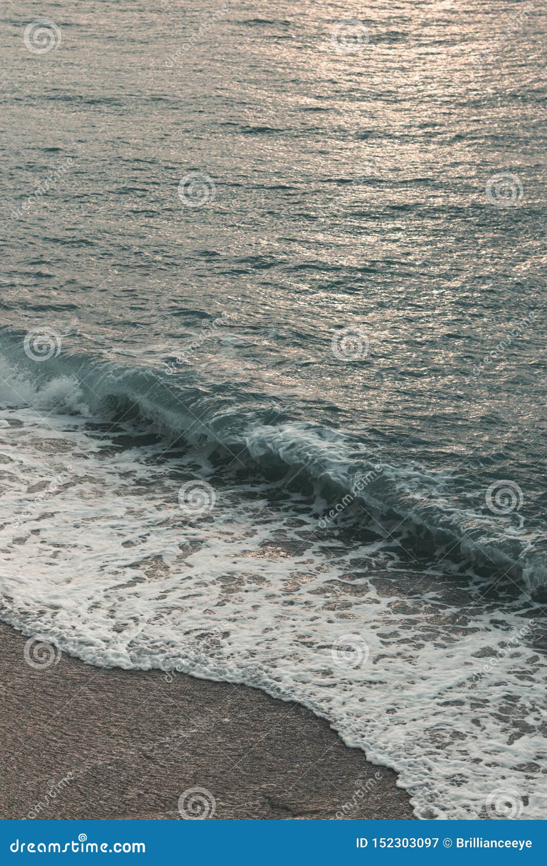 Epic Dawn and Sea with Waves and Foam Stock Image - Image of travel ...