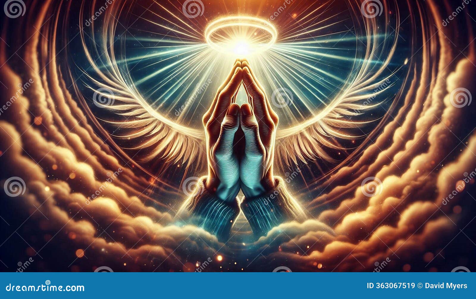 Two Hands Clasped Together Under A Cascading Waterfall, Quin Quo Water ...