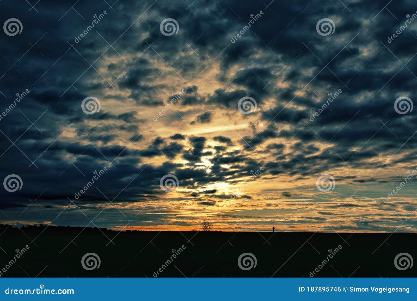 Epic and dramatic sky stock photo. Image of dawn, afterglow - 187895746