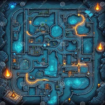 An Epic Dungeon Map Battle Map for Fantasy Level Map Scrolling User ...