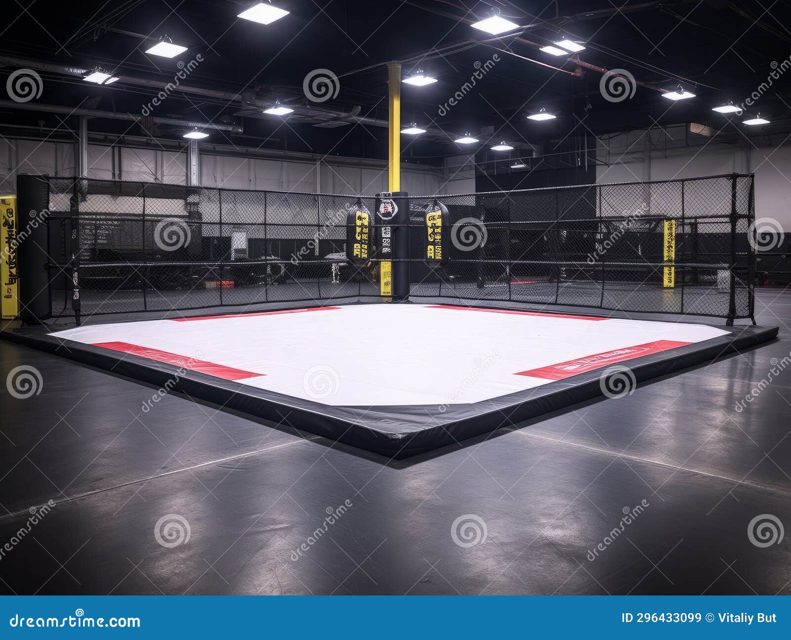 Epic Empty Ring for Fights without Rules and MMA in the Spotlight on ...