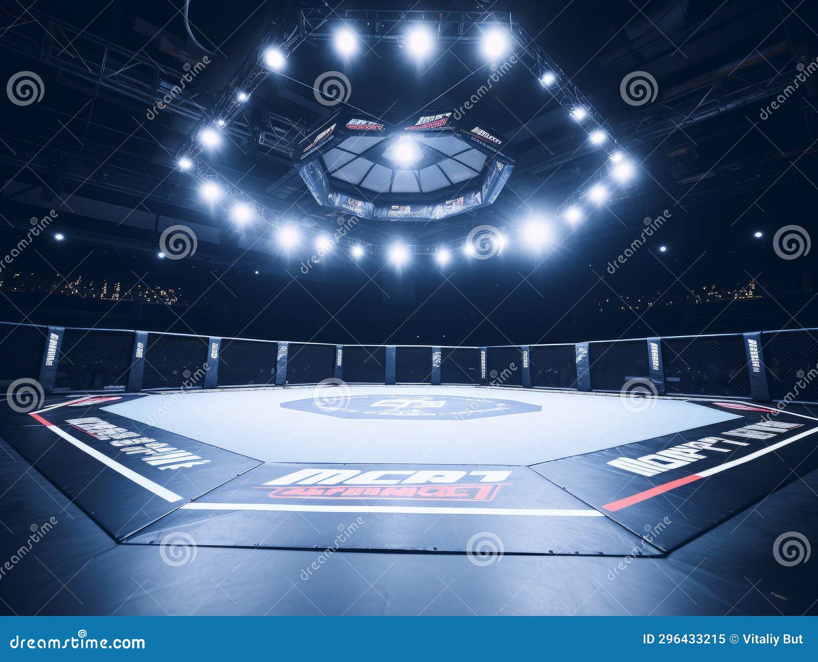 Epic Empty Ring for Fights without Rules and MMA in the Spotlight on ...