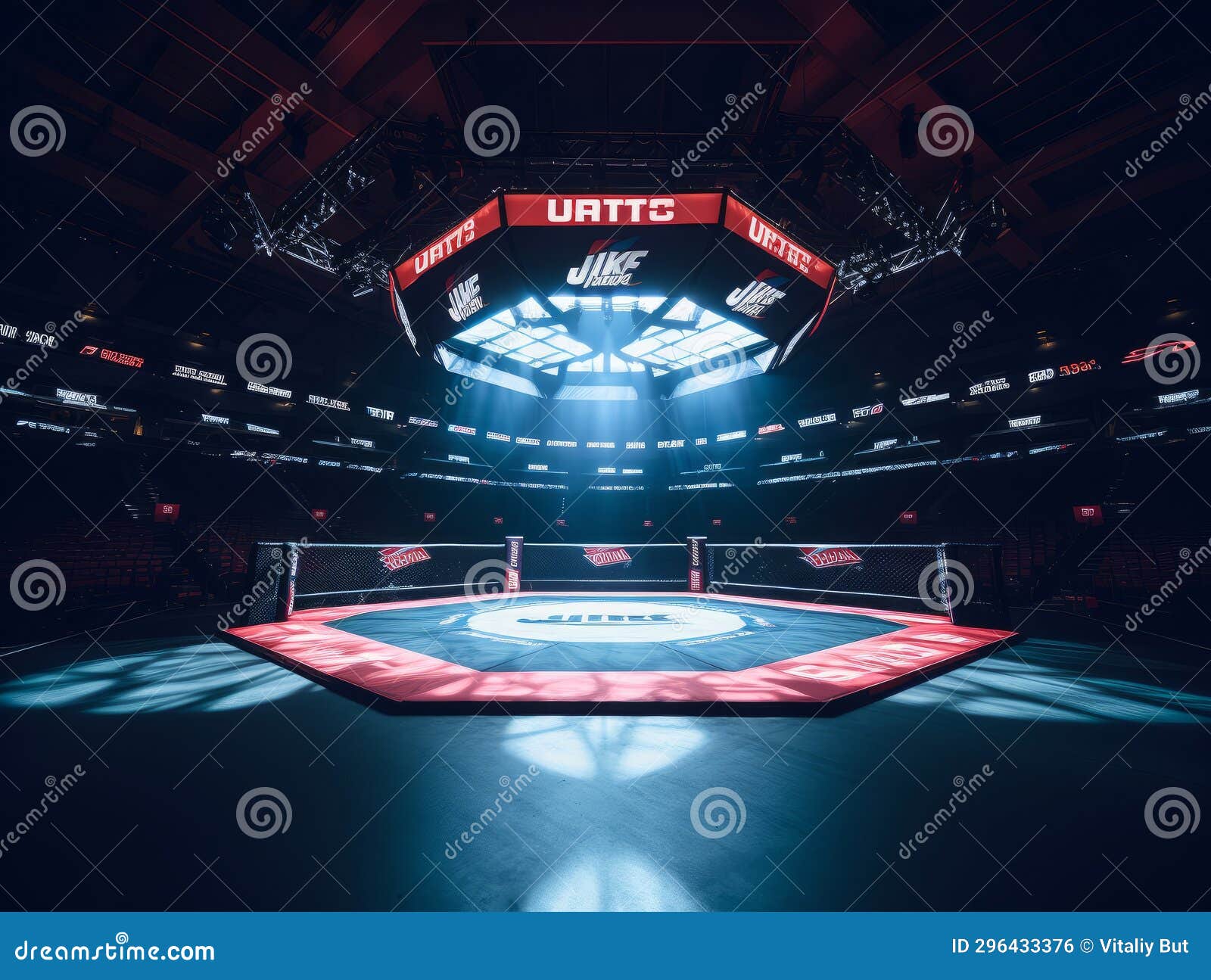Epic Empty Ring for Fights without Rules and MMA in the Spotlight on ...