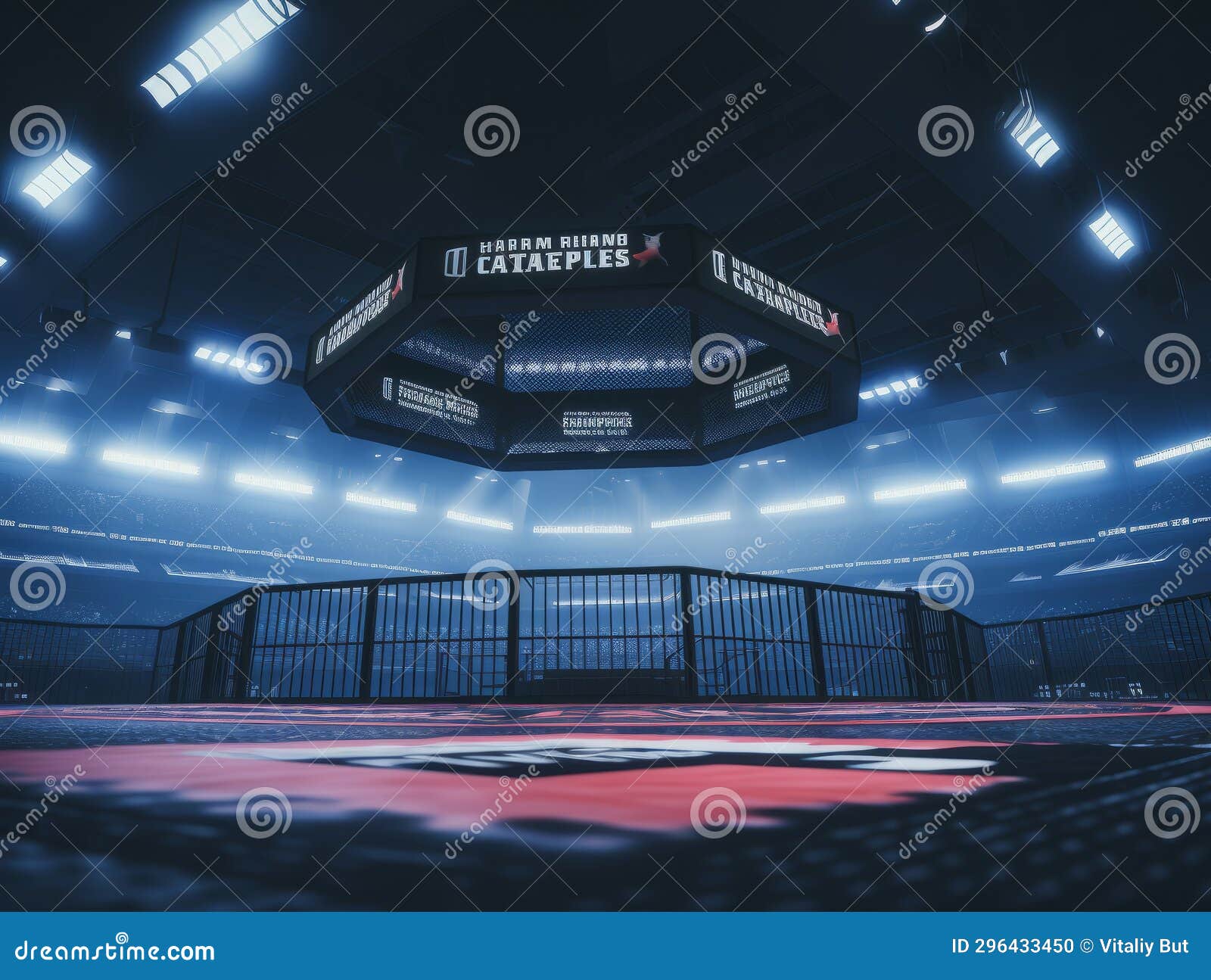 Epic Empty Ring for Fights without Rules and MMA in the Spotlight on ...