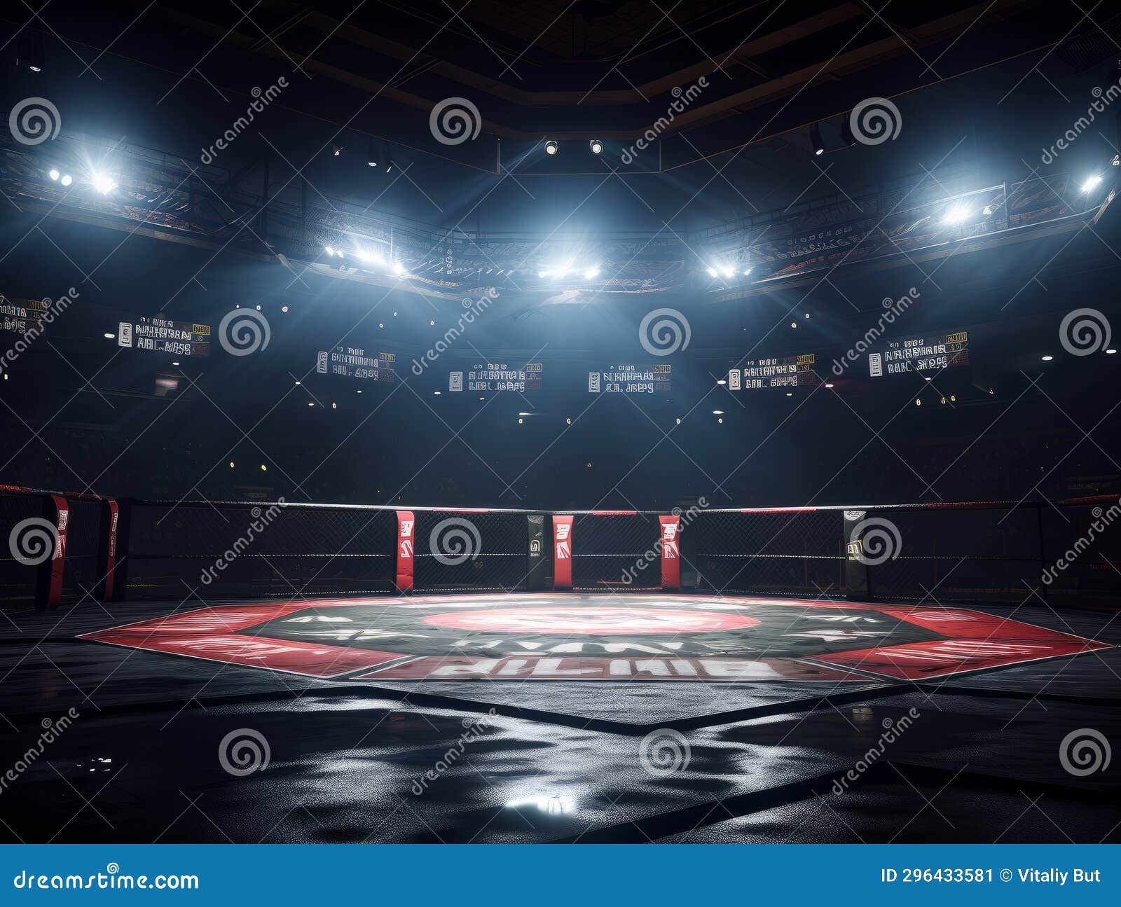 Epic Empty Ring for Fights without Rules and MMA in the Spotlight on ...