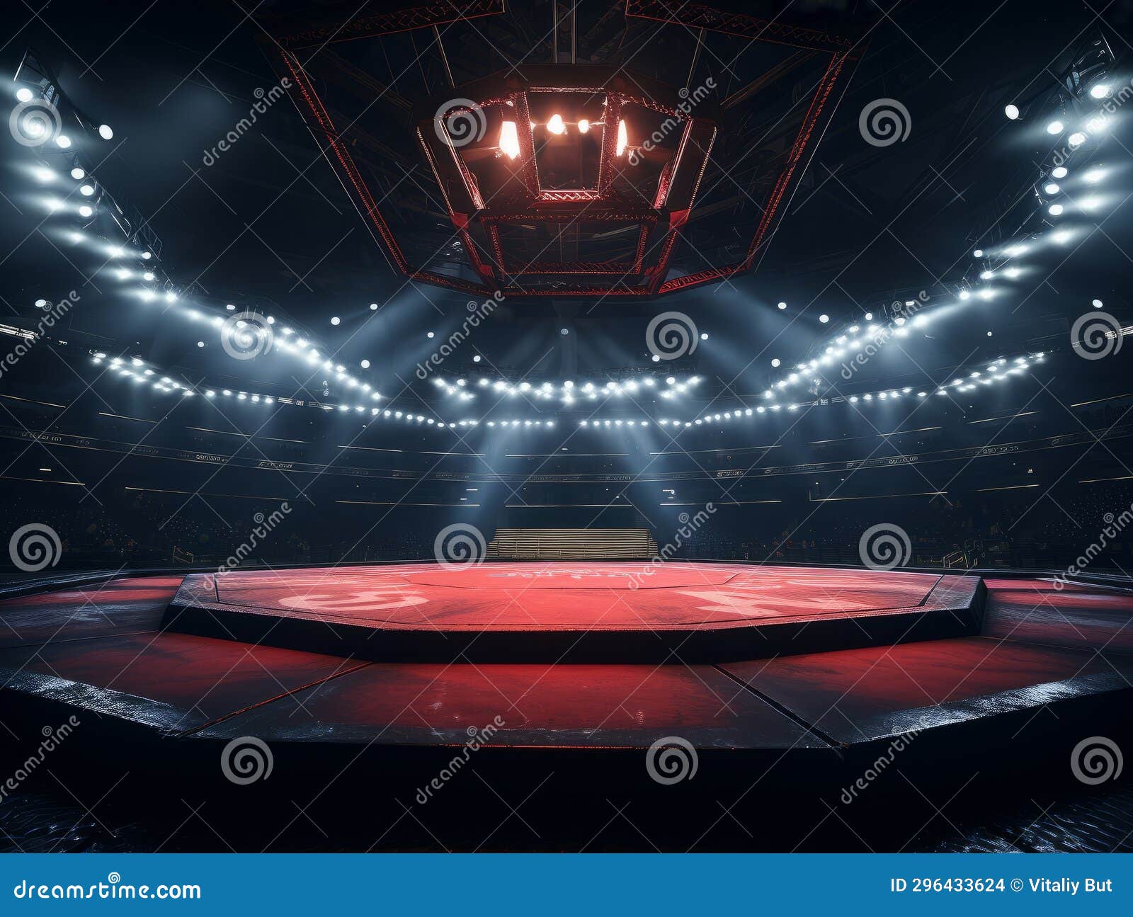 Epic Empty Ring for Fights without Rules and MMA in the Spotlight on ...