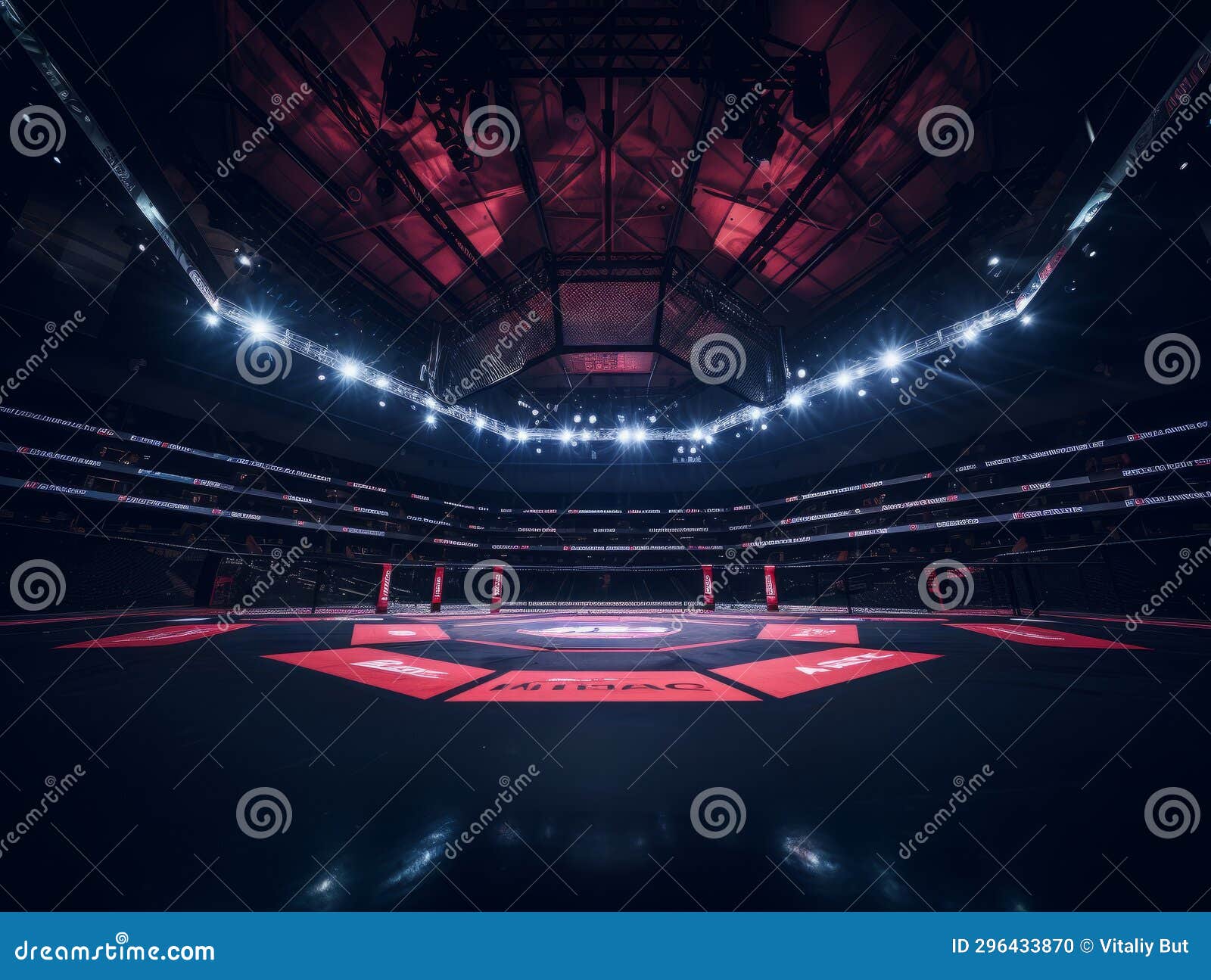 Epic Empty Ring for Fights without Rules and MMA in the Spotlight on ...