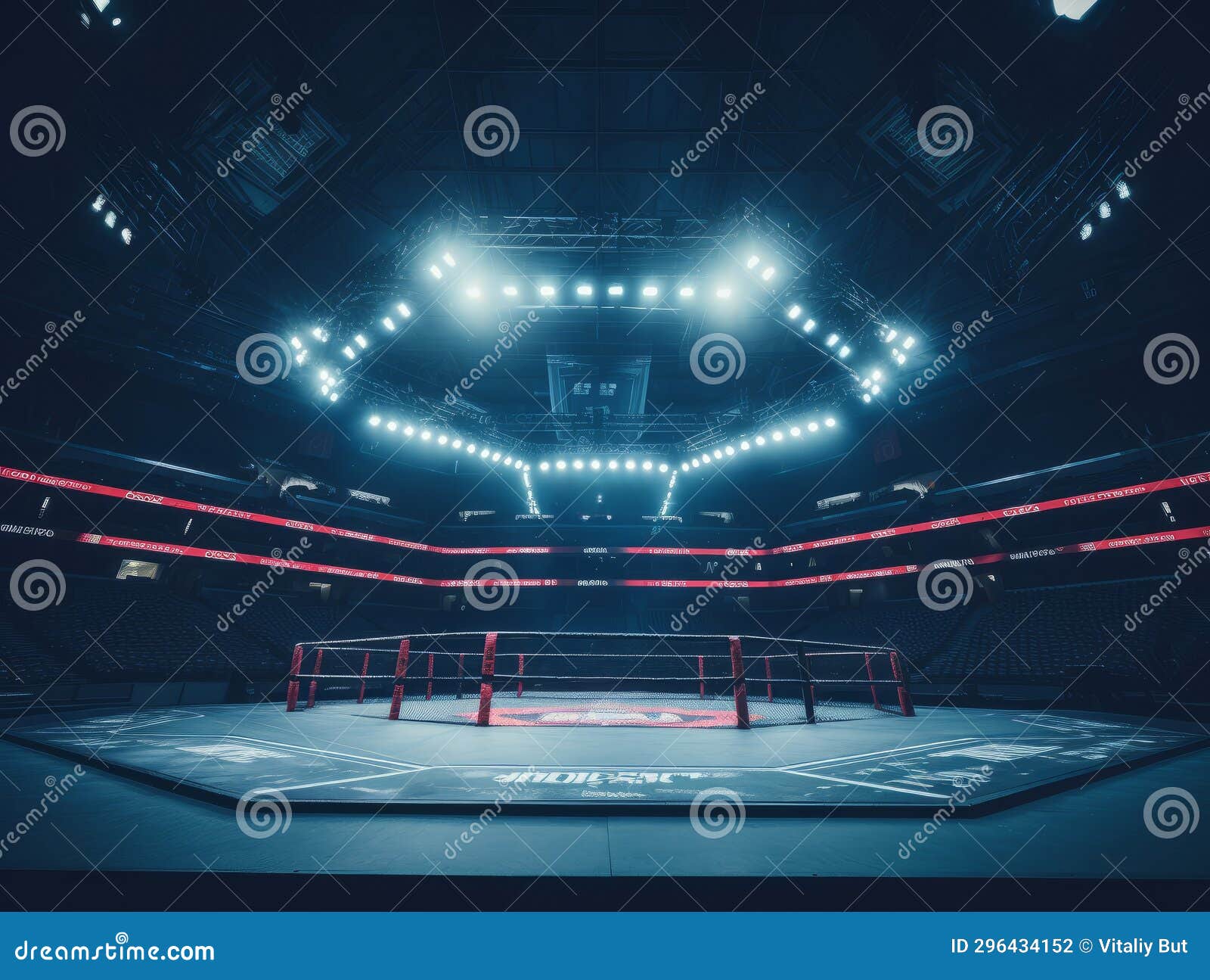 Epic Empty Ring for Fights without Rules and MMA in the Spotlight on ...