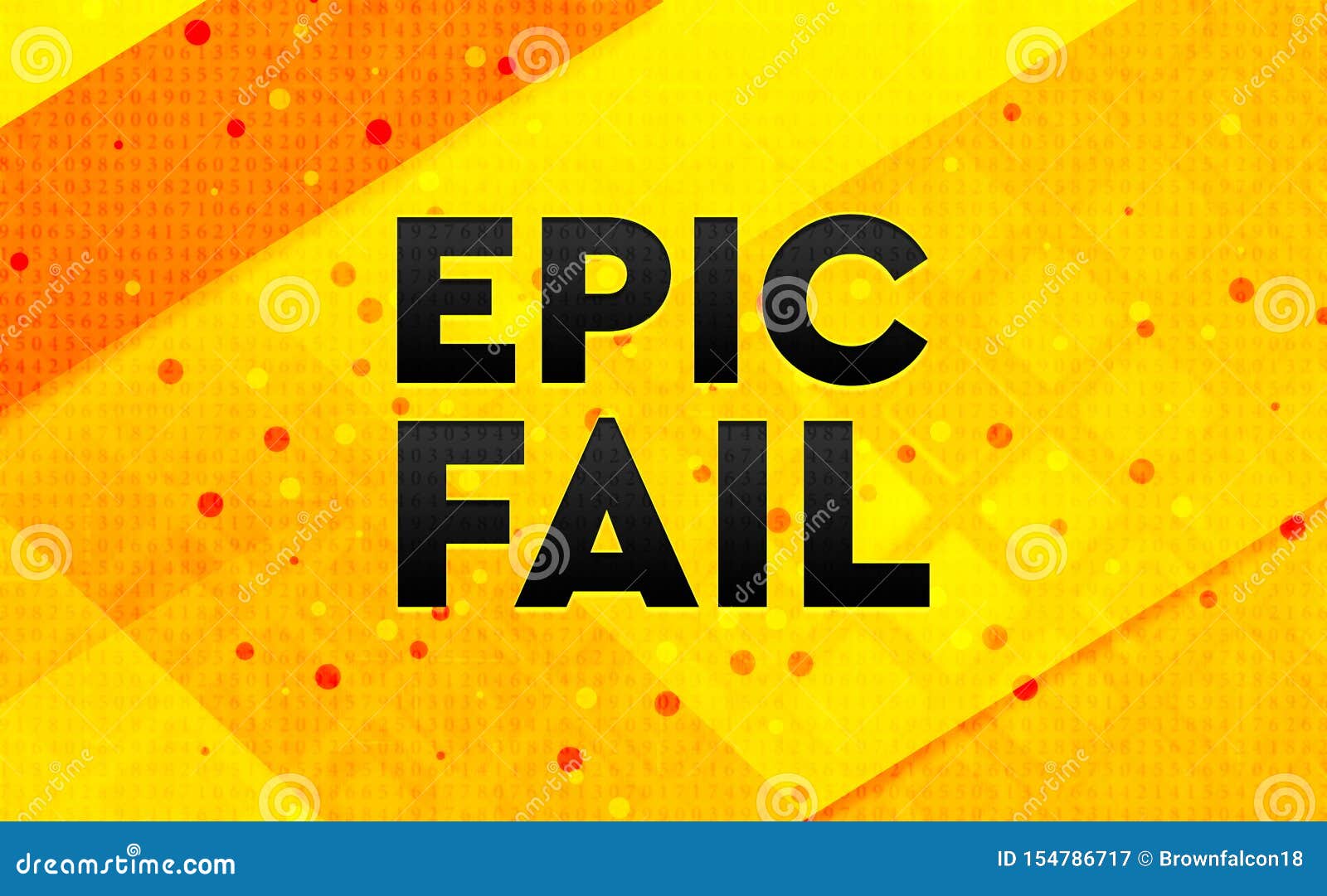 Epic Fail Abstract Digital Banner Yellow Background Stock Illustration ...
