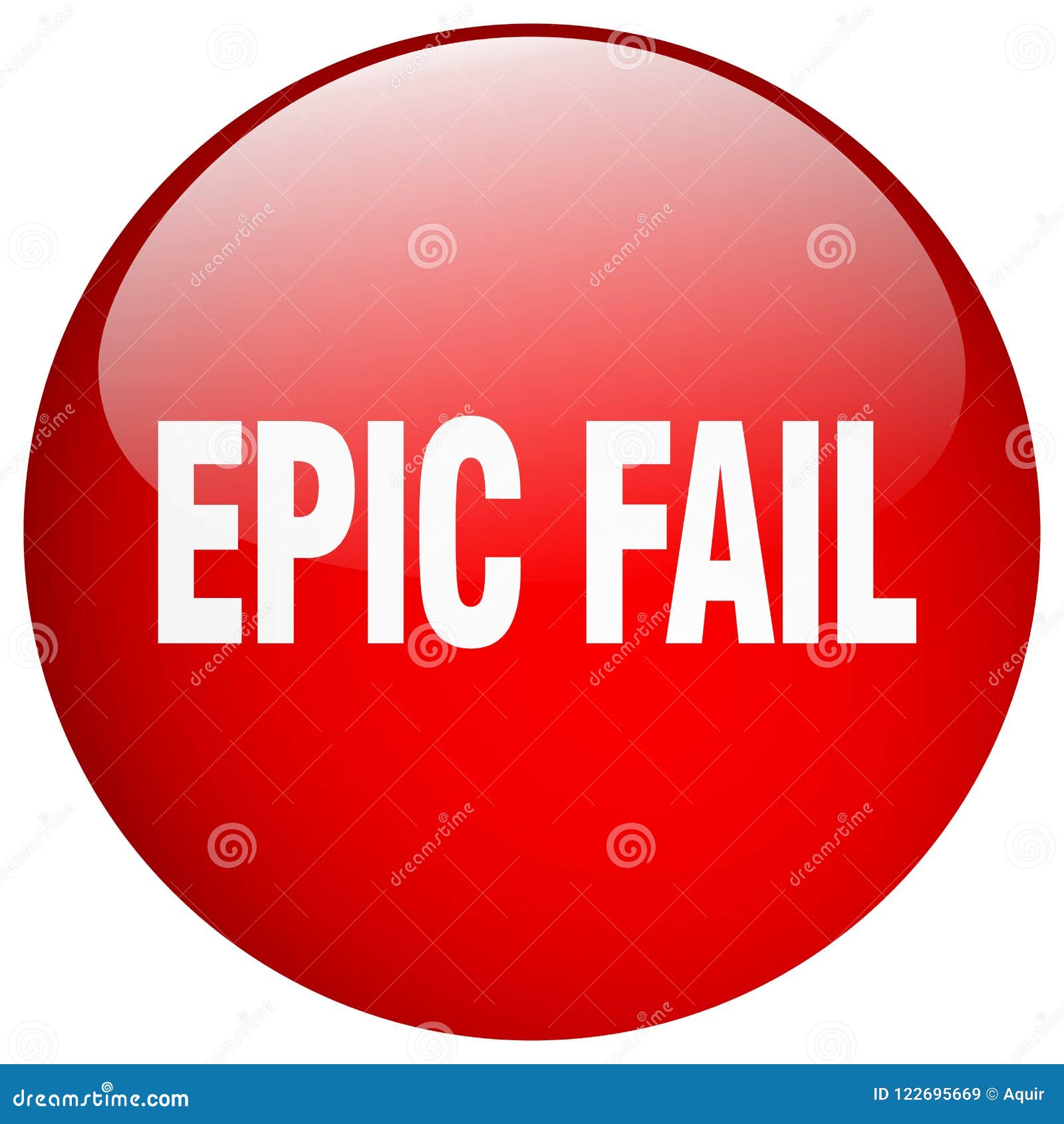 Epic fail button stock vector. Illustration of white - 122695669
