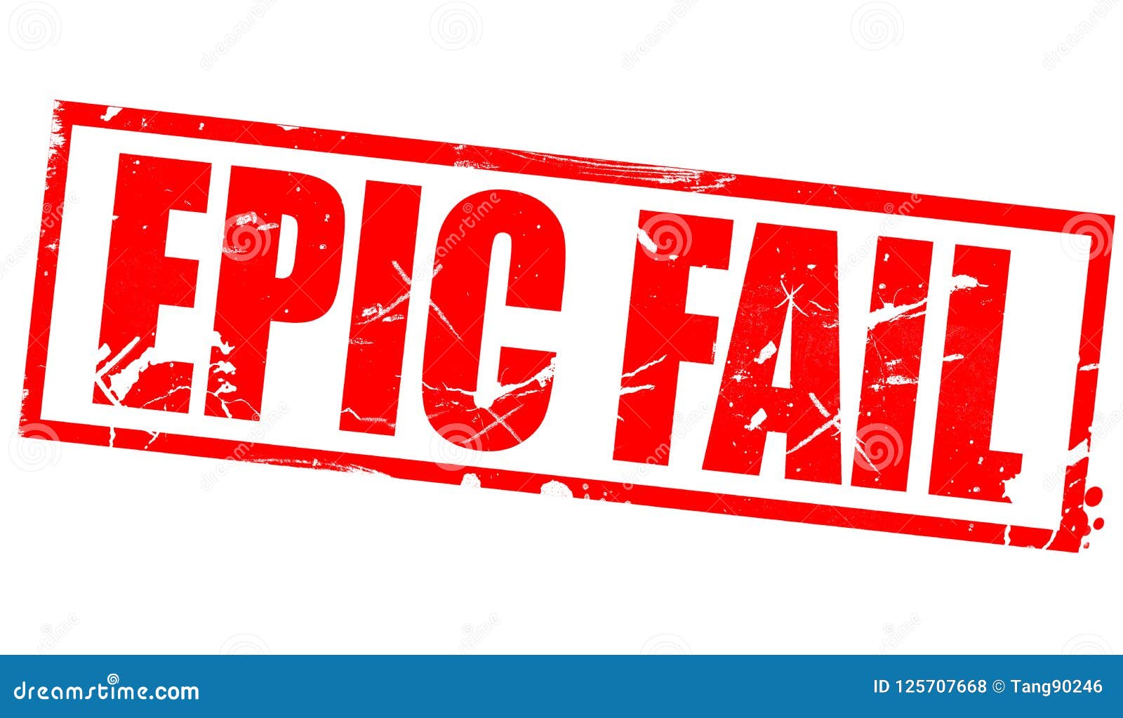 Epic fail in red frame stock illustration. Illustration of emblem ...