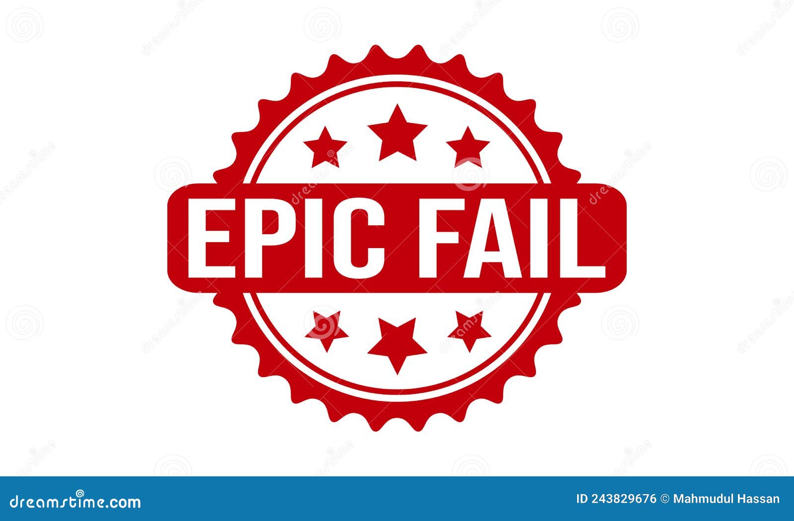 Epic Fail Rubber Stamp. Epic Fail Rubber Grunge Stamp Seal Vector ...