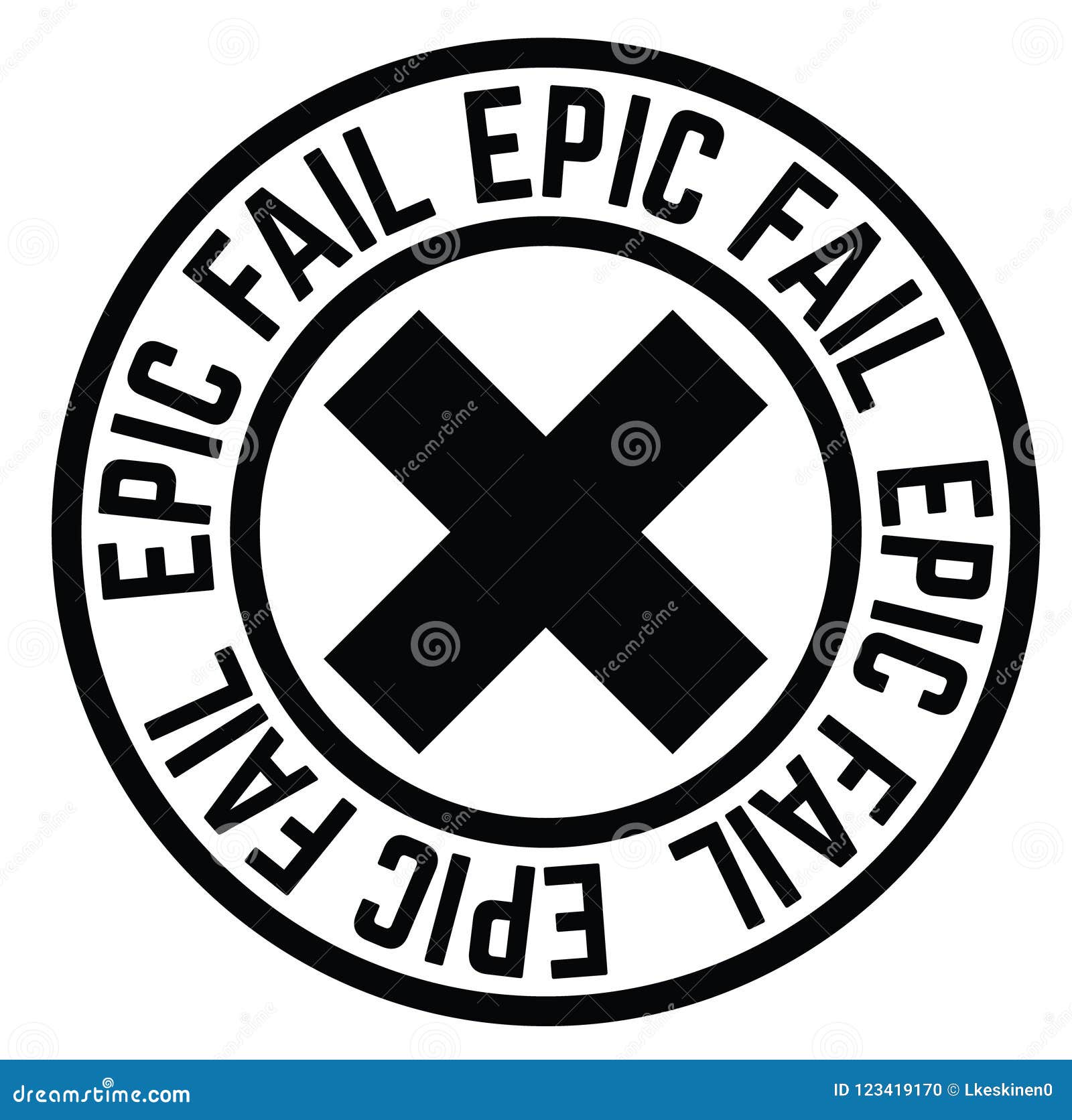 Epic Fail stamp stock vector. Illustration of insignia - 123419170