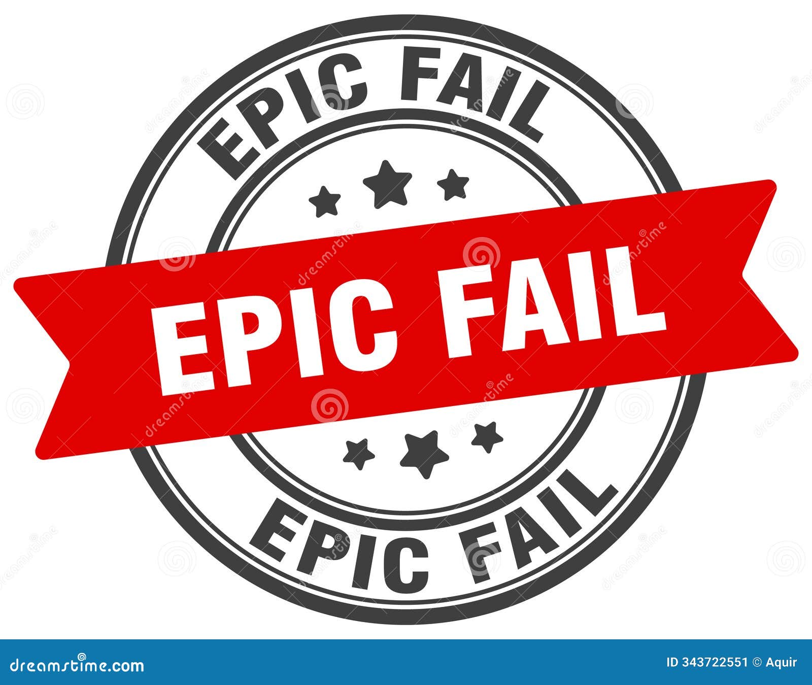 Fail Stamp Design On Transparent Background. Grunge Rubber Seal With ...