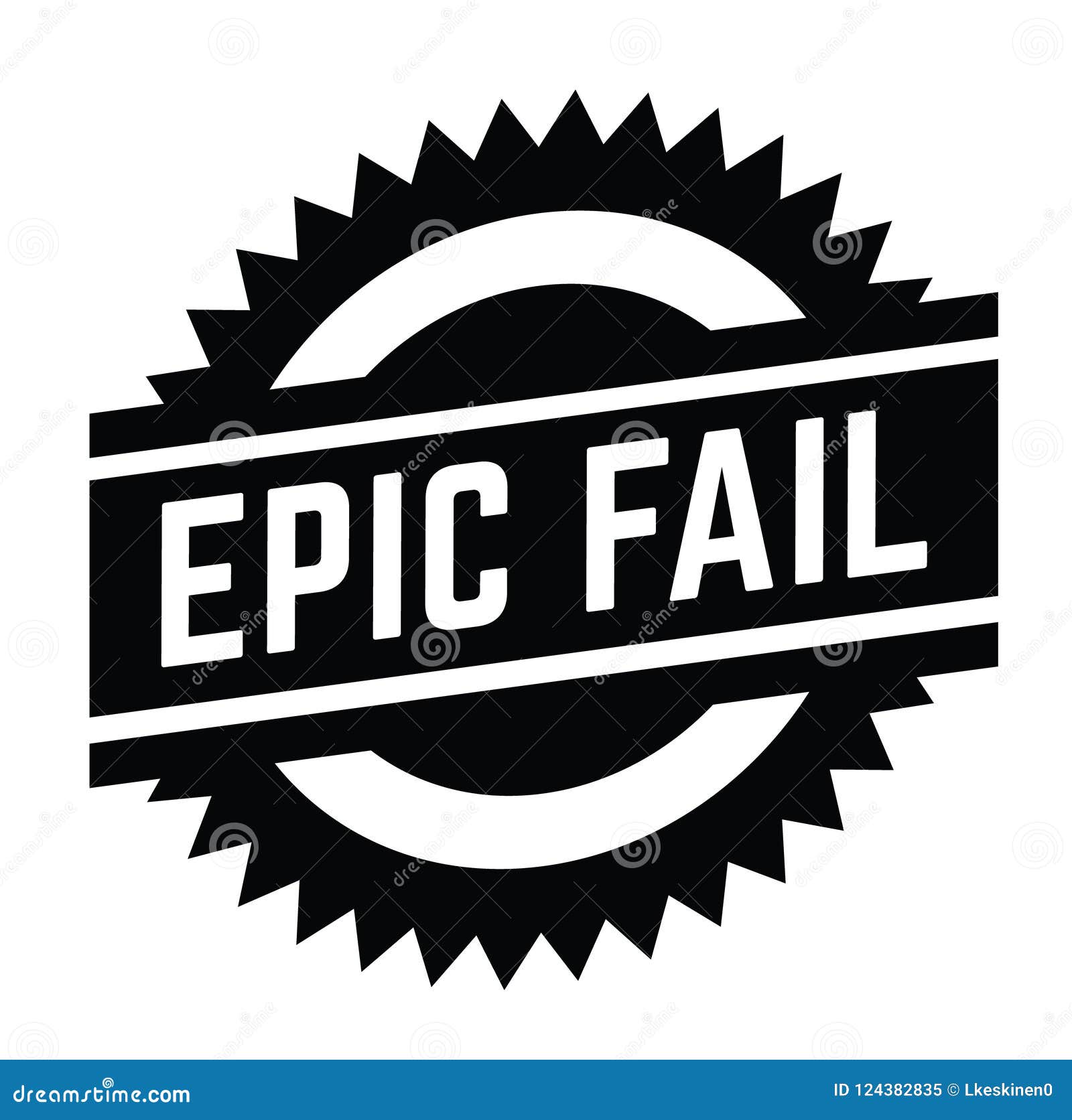 Epic fail stamp on white stock vector. Illustration of background ...