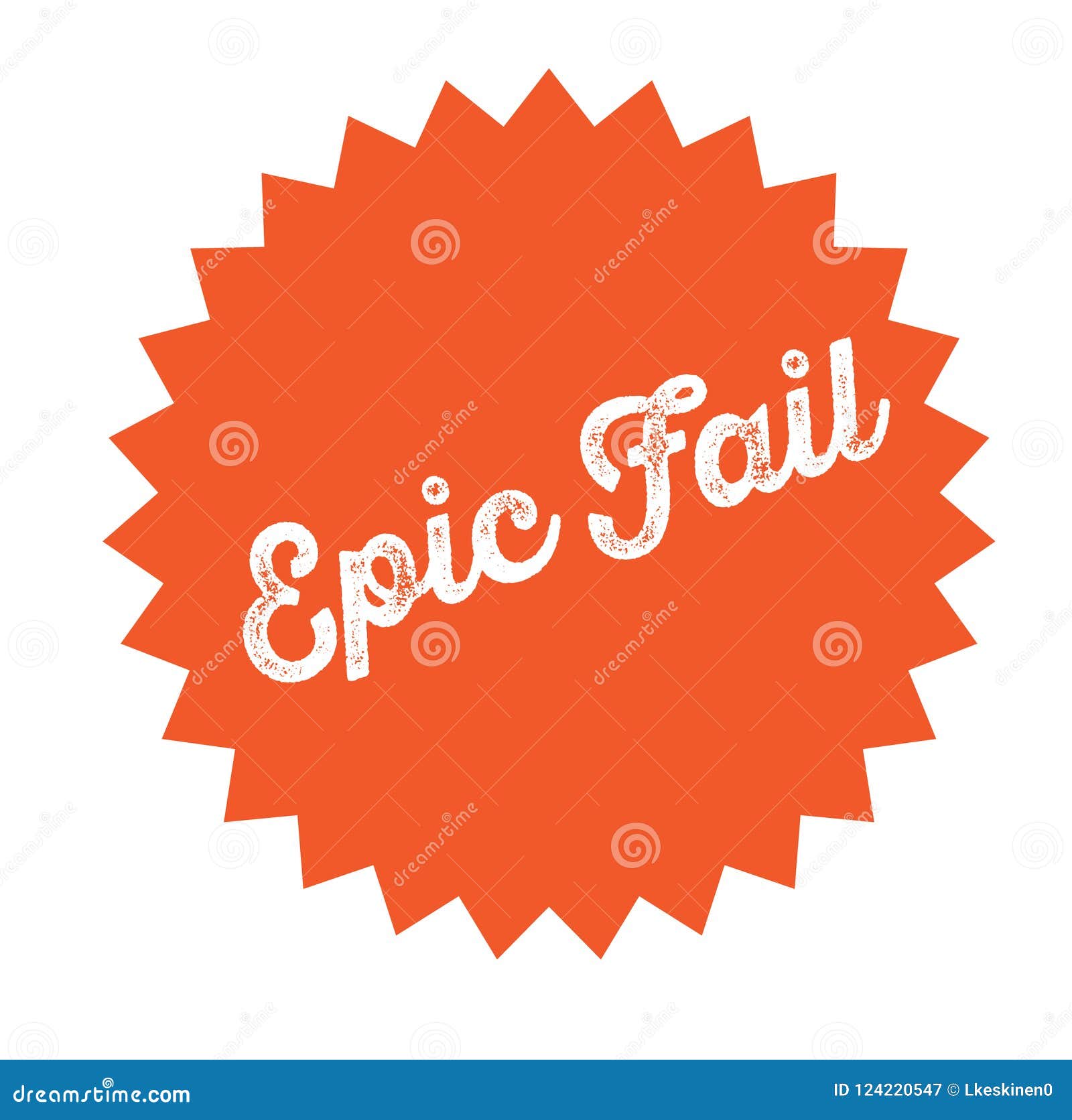 Epic fail stamp on white stock vector. Illustration of failure - 124220547