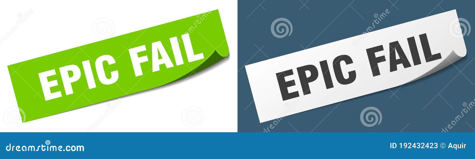 Epic Fail Sticker. Epic Fail Sign Set Stock Vector - Illustration of ...