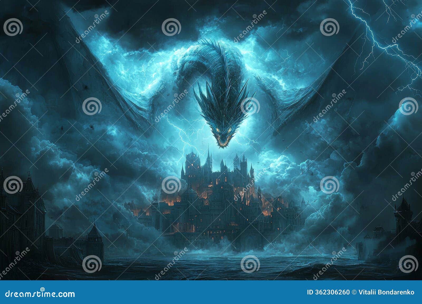 Epic Fantasy Castle Illustration | CartoonDealer.com #305095129