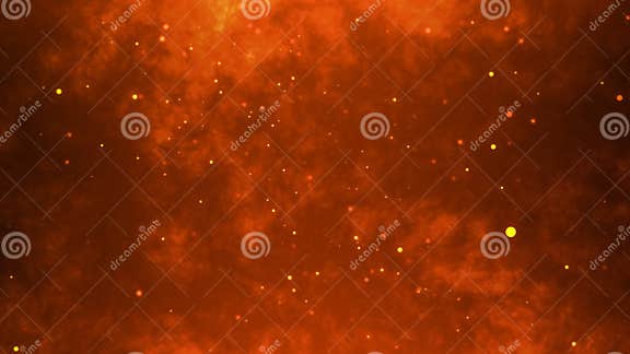 Epic Fire Animation with Flying Sparks. Dramatic Background Stock Image ...