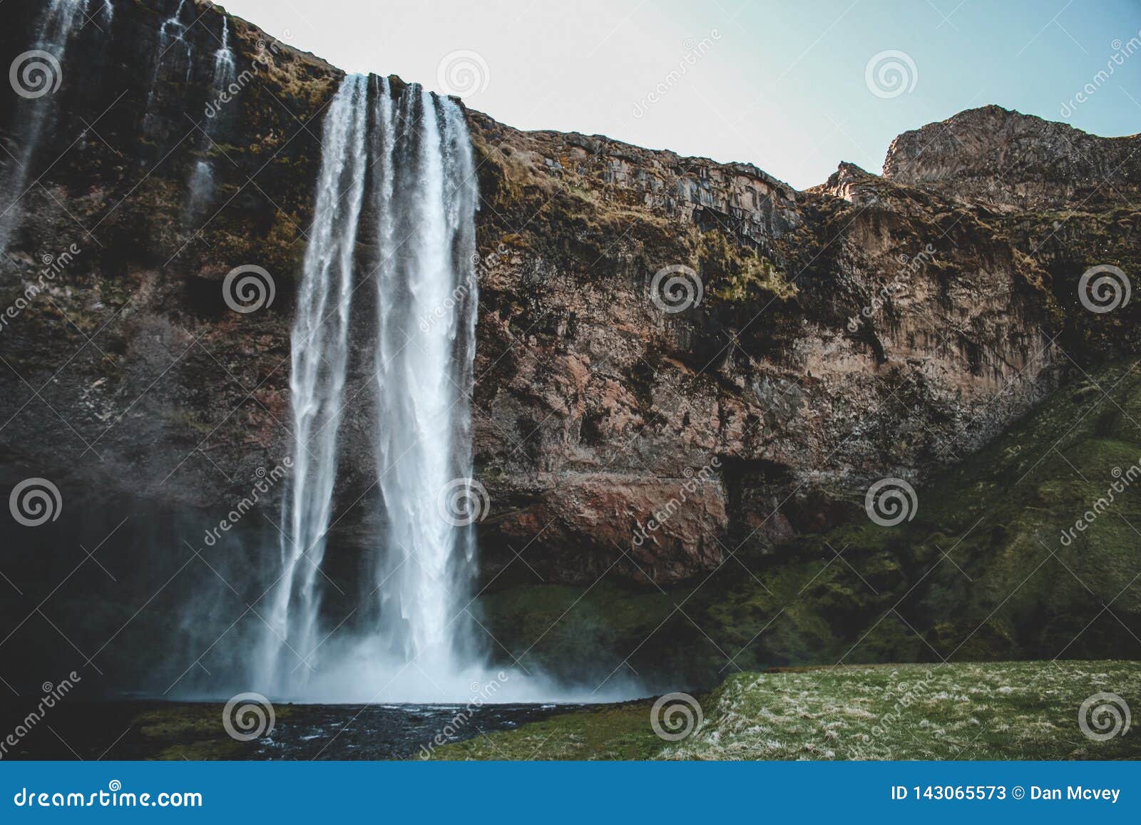 Epic Icelandic Landscape: A Lake, Cliffs, Mountains, Clouds, Blue Sky ...