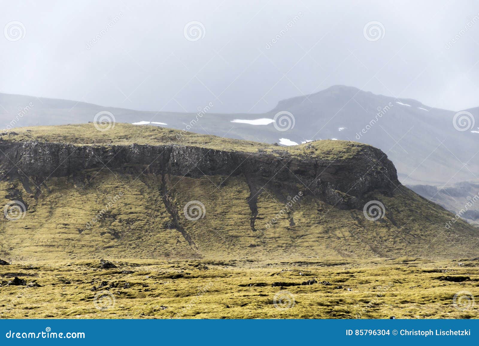 Epic Landscape Iceland Green Rocks Surreal Stock Photo - Image of hill ...