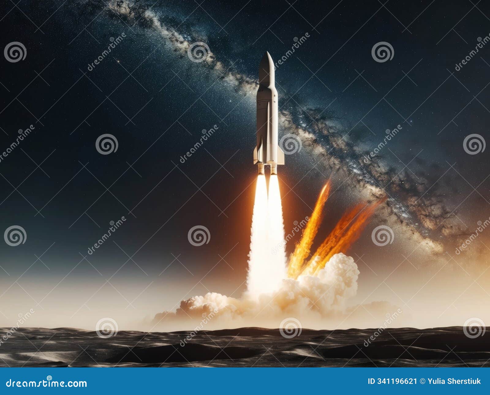Epic Rocket Launch Portraying Space Expedition And Unveiling The ...