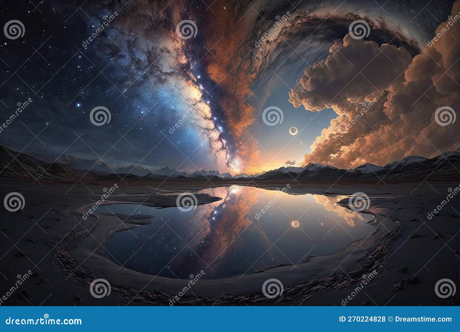 Epic Shot of Sky, Capturing the Beauty of the Cosmos Stock Illustration ...