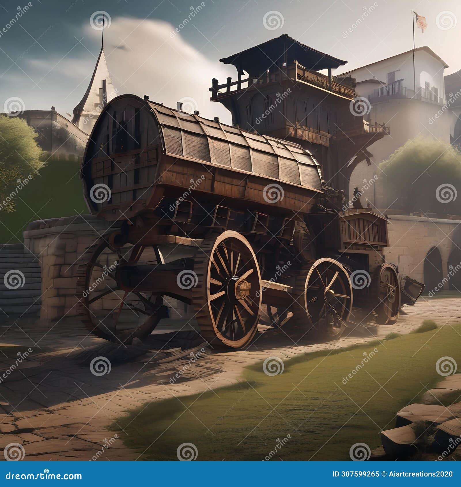Epic Siege Engine, Massive Siege Engine Unleashing Destruction upon a ...
