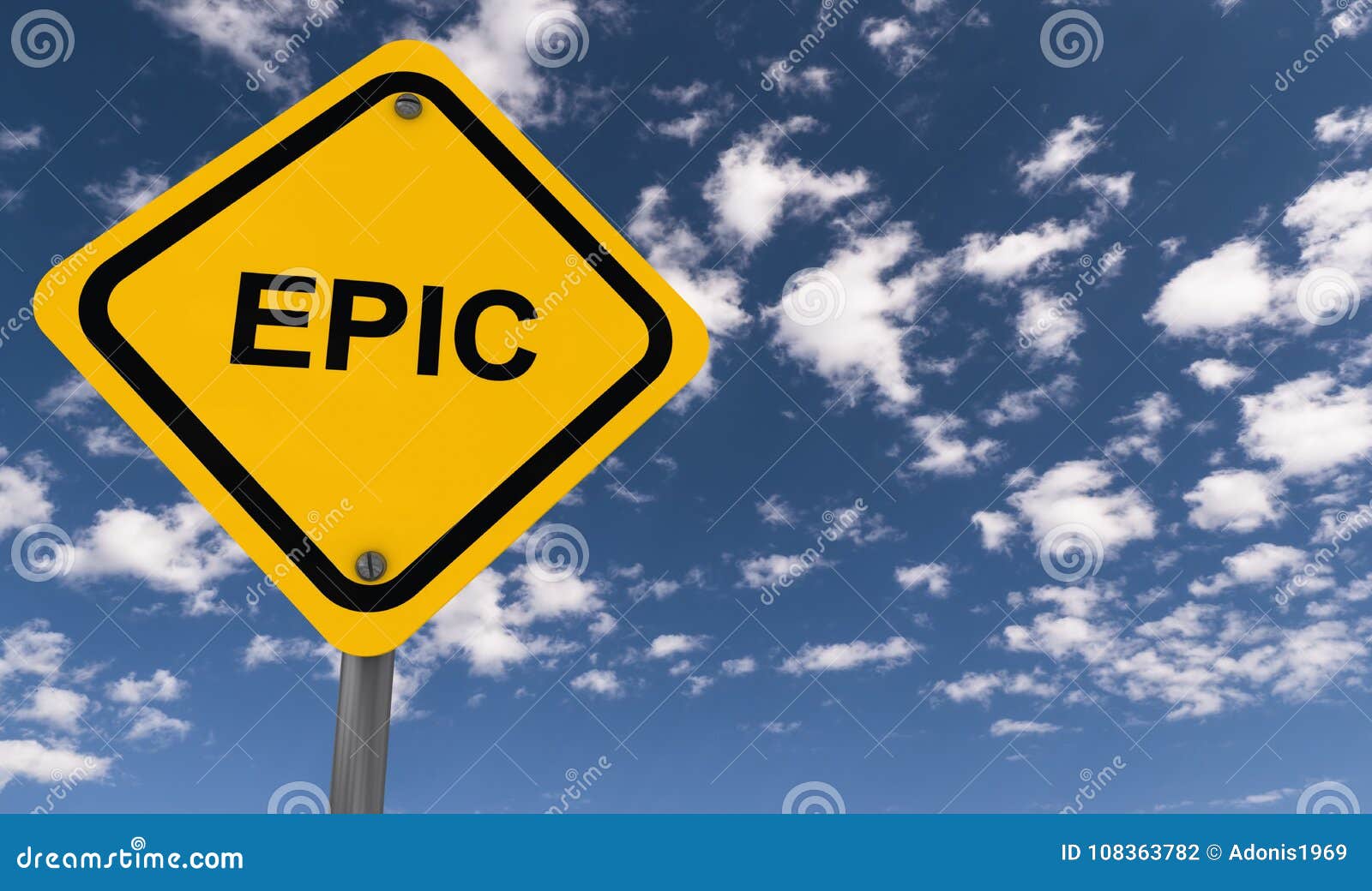 Epic sign stock photo. Image of frame, capital, epic - 108363782