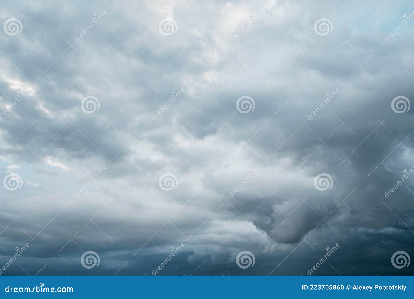 Epic Sky. Powerful Dense Storm Clouds. Stock Photo - Image of contrast ...
