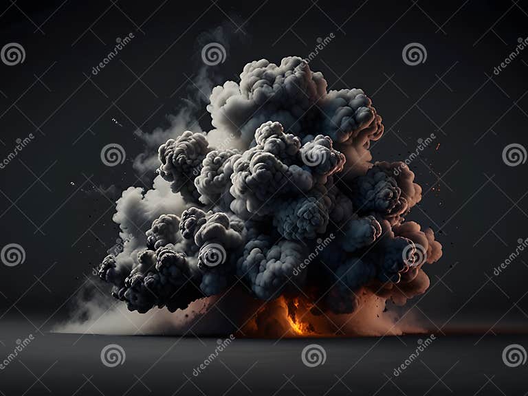 Epic Smoke Explosion: Dynamic Border Overlay for Action Graphics Stock ...