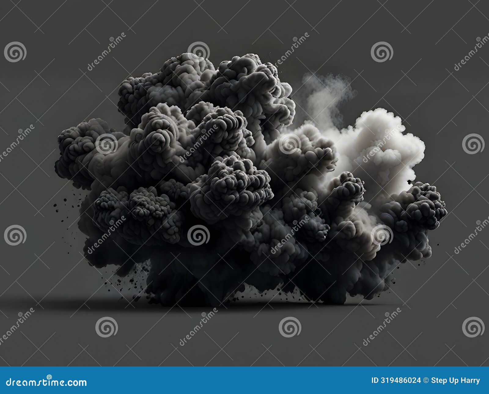 Epic Smoke Explosion: Dynamic Border Overlay for Action Graphics Stock ...