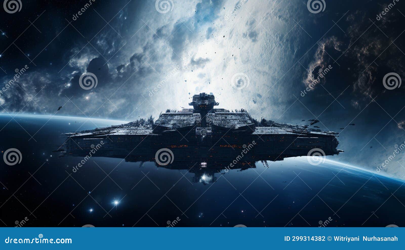 An Epic Space Battle an Image of a Spectacular Cosmic Clash. Generative ...